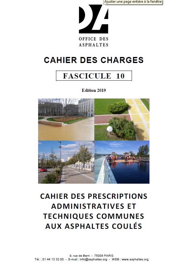 Fascicule 10 - Office des Asphaltes